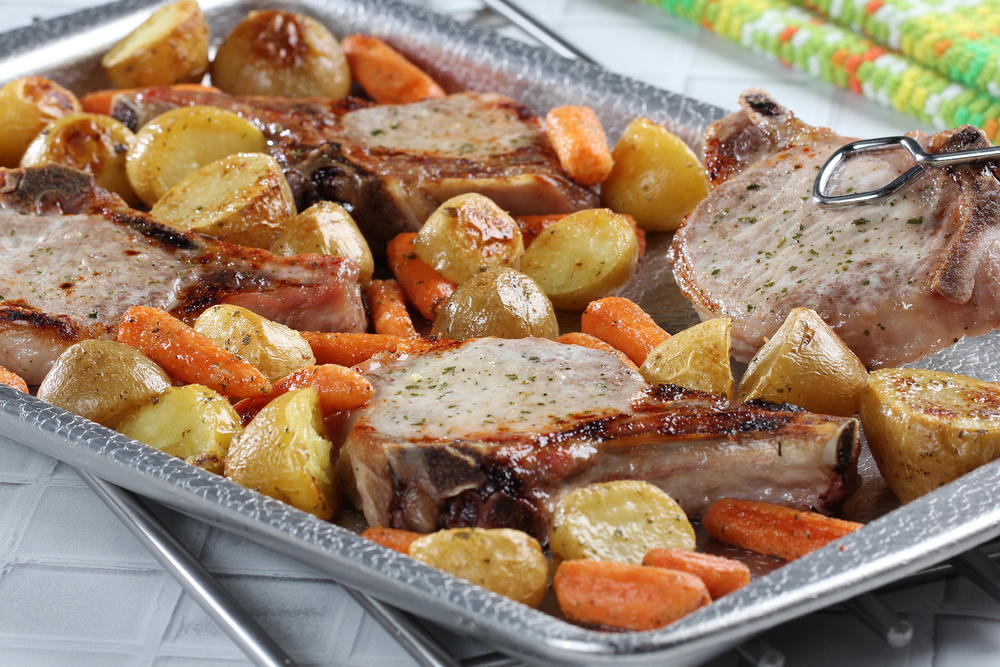 Pork Chops Sheet Pan Dinner MrFood Pork Chops Sheet Pan Dinner MrFood
