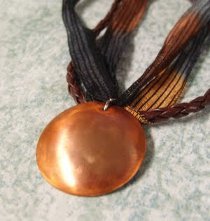 Domed Copper Pendant Necklace | AllFreeJewelryMaking.com