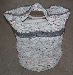 Plarn Laundry Basket | AllFreeCrochet.com
