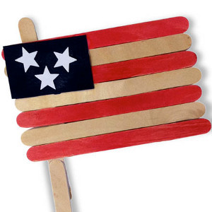 Popsicle Stick American Flag | AllFreeKidsCrafts.com