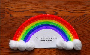 Noah's Rainbow Paper Plate Crafts | AllFreeKidsCrafts.com