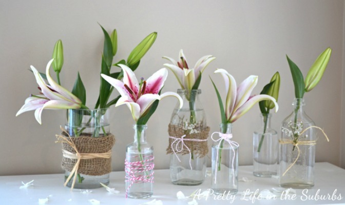 Refashioned Mason Jar Flower Vases | AllFreeHolidayCrafts.com