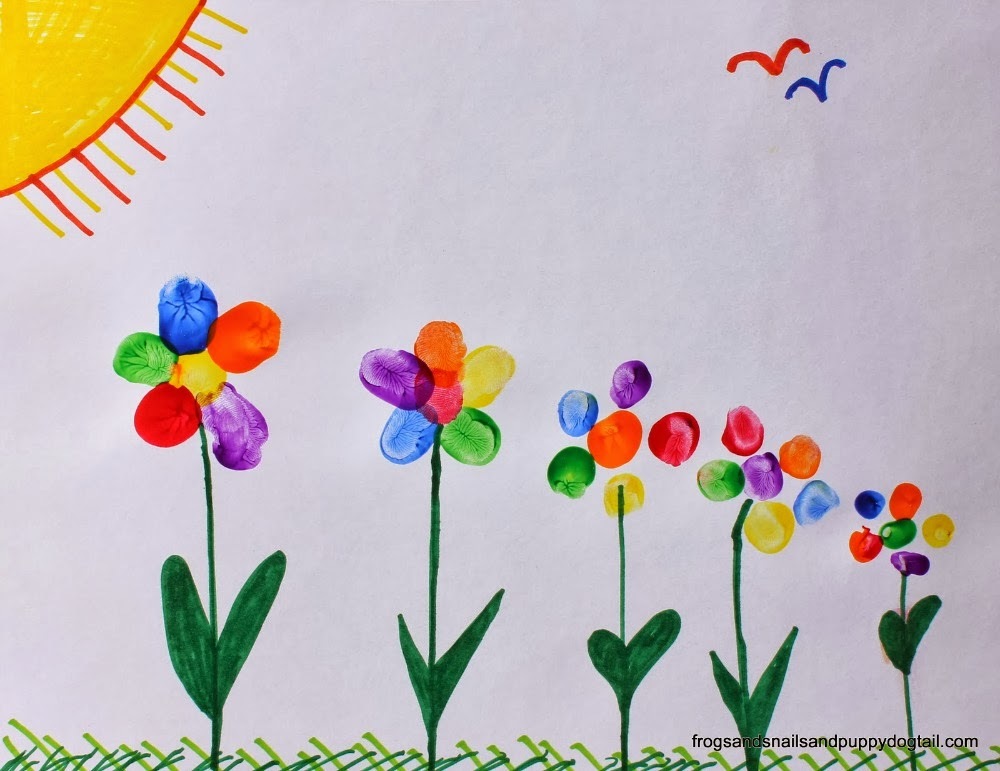 Flower Family Fingerprint Art AllFreeKidsCrafts Flower Family Fingerprint Art AllFreeKidsCrafts