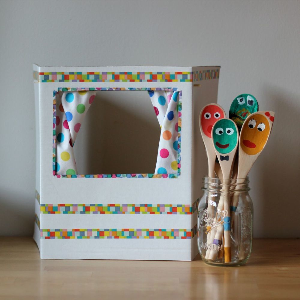 DIY Puppet Theater And Wooden Spoon Puppets AllFreeKidsCrafts DIY Puppet Theater And Wooden Spoon Puppets AllFreeKidsCrafts