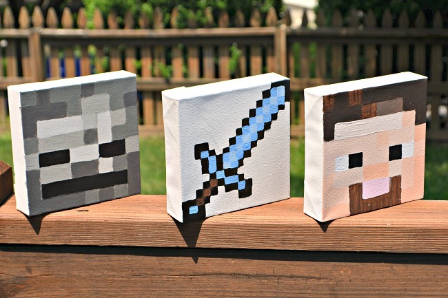Quick Minecraft Canvas Art | FaveCrafts.com