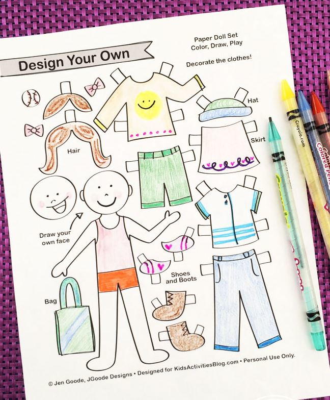 Design Your Own Paper Doll | AllFreePaperCrafts.com