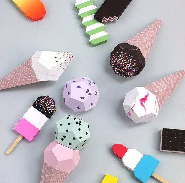 Scream for Paper Ice Cream | AllFreePaperCrafts.com