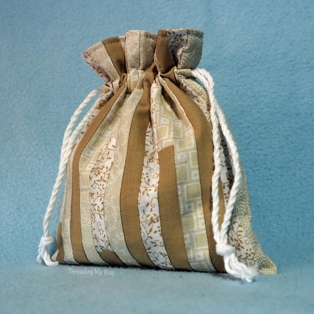 Small Patchwork Lined Drawstring Bag AllFreeSewing small-patchwork-lined-drawstring-bag-allfreesewing